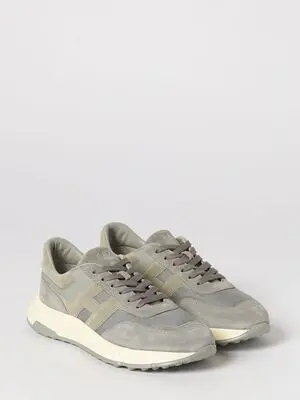 Hogan Hyperlight Mesh And Suede Lace-up Sneakers - Grey