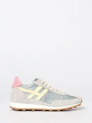 Hogan H699 Sneakers In Mesh And Suede - Gnawed Blue