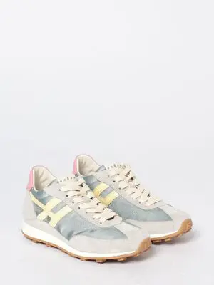 Hogan H699 Sneakers In Mesh And Suede - Gnawed Blue