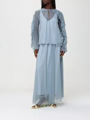 FORTE_FORTE Pleated Maxi Skirt - Grey