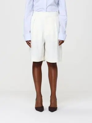 Victoria Beckham Viscose Shorts - Ivory