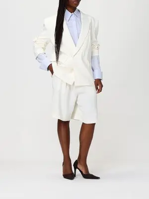 Victoria Beckham Viscose Shorts - Ivory