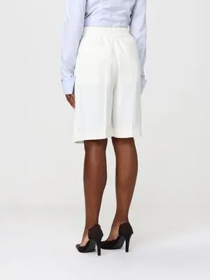Victoria Beckham Viscose Shorts - Ivory