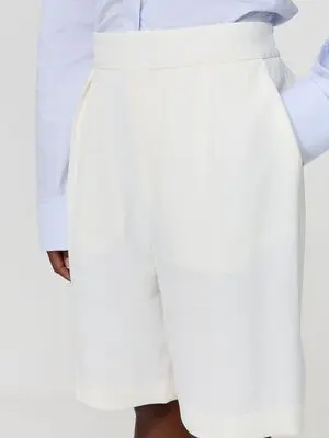 Victoria Beckham Viscose Shorts - Ivory