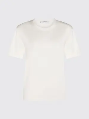 LEMAIRE Black Cotton T-shirt - Cream
