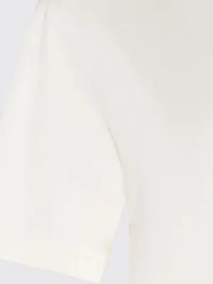 LEMAIRE Black Cotton T-shirt - Cream