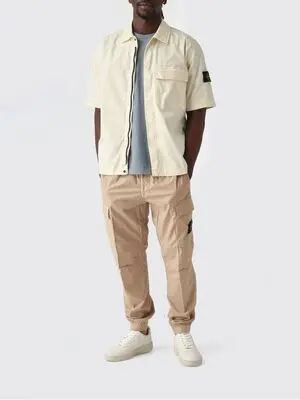 Stone Island Stretch Cotton Shirt - Ivory