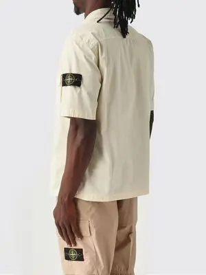Stone Island Stretch Cotton Shirt - Ivory
