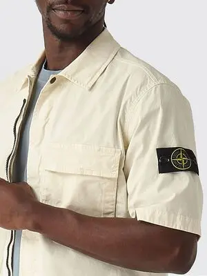 Stone Island Stretch Cotton Shirt - Ivory