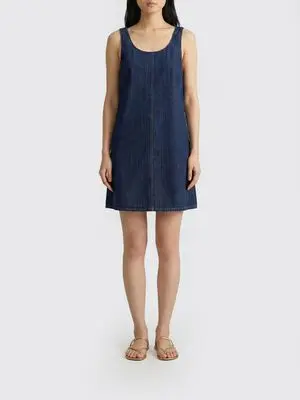 AMI Paris Cotton Denim Mini Dress - Indigo