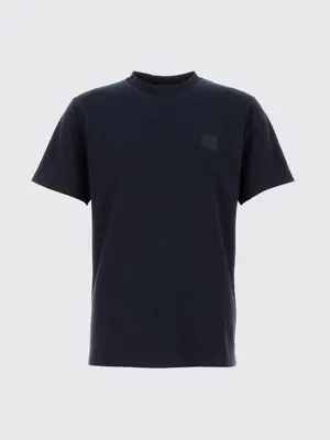 Stone Island Crewneck Cotton T-shirt With Compass Logo Patch On The Chest - Navy