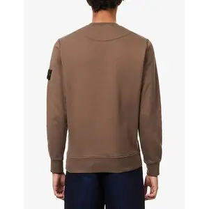 Stone Island Crew-neck Cotton-jersey Sweatshirt - Umber