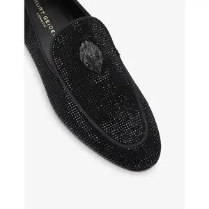 Kurt Geiger Hugh 2 Embellished Velvet Loafers