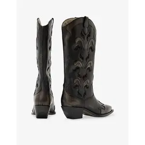 ALLSAINTS Dolly Western Heeled Leather Boots