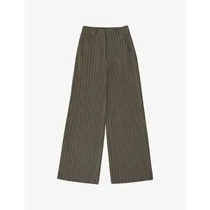 RO&ZO Pinstripe Tailored Stretch-woven Trousers