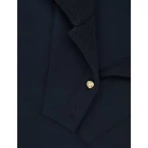 REISS Button-neck Relaxed-fit Sweatshirt - Navy