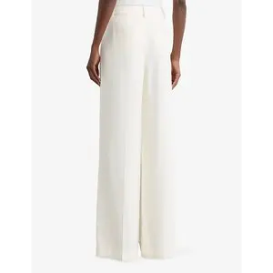 REISS Wide-leg Mid-rise Woven Trousers