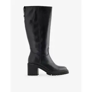 Carvela Mega Leather Heeled Knee-high Boots