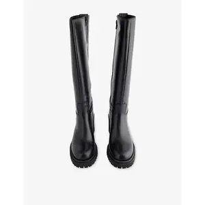 Carvela Mega Leather Heeled Knee-high Boots