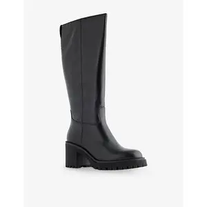 Carvela Mega Leather Heeled Knee-high Boots