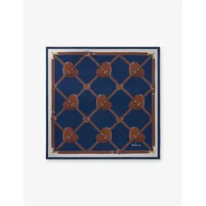Mulberry Heart Pockets Silk-twill Pocket Square - Pigment Blue