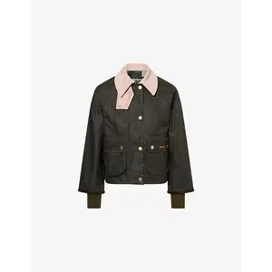 Barbour Beadnell Cropped Waxed-cotton Jacket