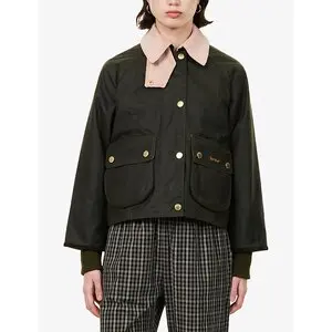 Barbour Beadnell Cropped Waxed-cotton Jacket