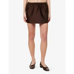 REFORMATION Elva Woven Mini Skirt