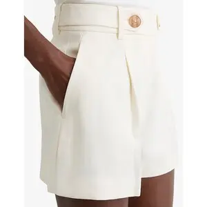 REISS Tailored Woven Pleated Shorts