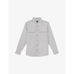 REISS Chamber Double-pocket Brushed Stretch-woven Overshirt