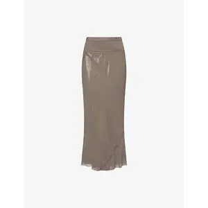 Rick Owens Bias-cut Silk Midi Skirt - Dust