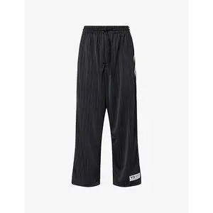 Y3 Logo-print Basketball Woven Jogging Bottoms - Black
