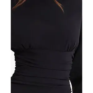 House Of Cb Elisetta Long-sleeved Crepe Playsuit