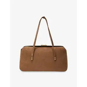 REISS Suede Bowling Bag
