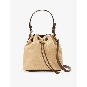 REISS Evie Raffia-effect Shoulder Bag