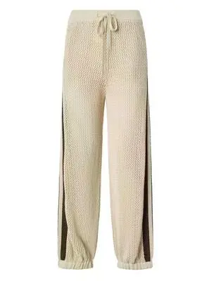 Pinko Striped Track Pants With Mesh Detailing