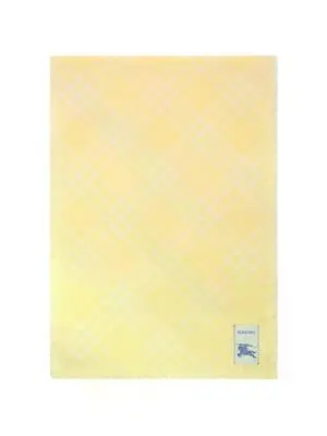 Burberry Wide Check Wool Silk Scarf - Yellow
