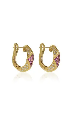 FOR FUTURE REFERENCE VINTAGE 1980's Yellow Gold, Ruby, And Diamond Earrings