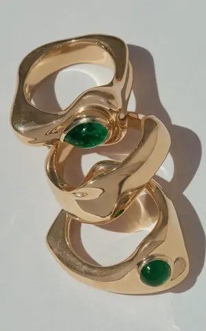 ISABEL DELGADO 14k Gold Fluid Ring