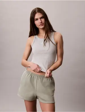 Calvin Klein Archive Logo Fleece Shorts - Shadow