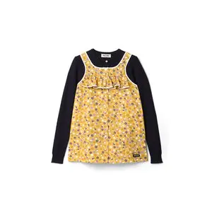 Miu Miu Poplin And Wool Knit Top