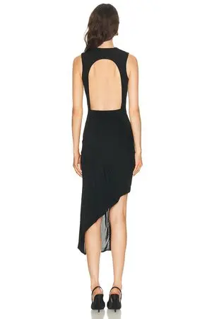 Helmut Lang Twist Drape Dress - Black