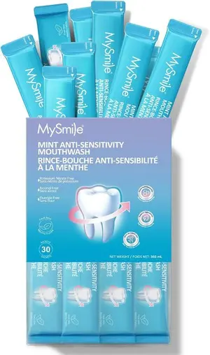 MYSMILE Nano-hydroxyapatite Portable Mouthwash For Sensitive Teeth - Light Blue