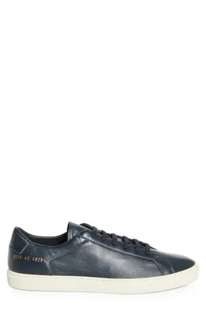 COMMON PROJECTS Achilles Slim Premium Sneakers - Navy
