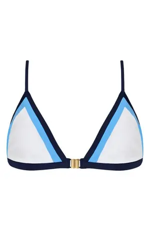 MILLY Positano Colorblock Bikini Top