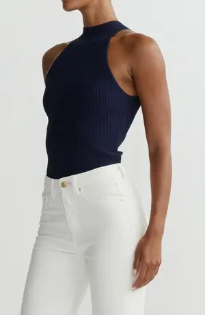 DL1961 Ribbed Mock Neck Tank