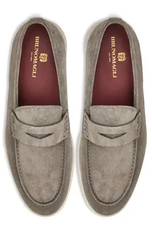 Bruno Magli Patrizio Penny Loafer - Grey Suede