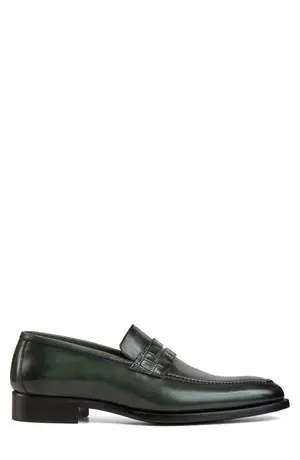Bruno Magli Emilio Penny Loafer - Green Croc