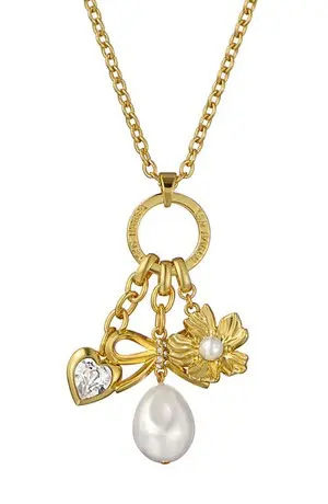 Ted Baker London Isadora Charm Pendant Necklace - Metallic Gold