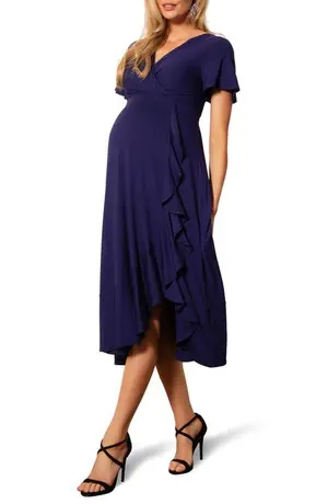 TIFFANY ROSE MATERNITY Nursing Midi Dress - Eclipse Blue